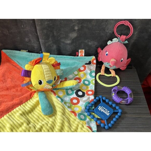 Taggies | Toys | Bright Stars Taggies Lion Lovey Baby Security Blanket ...